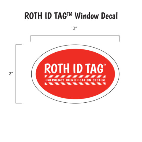ROTH ID TAG Window Decal - ROTH ID TAG | Emergency Contact ...